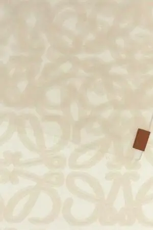 Loewe Ivory Cotton Blend Scarf