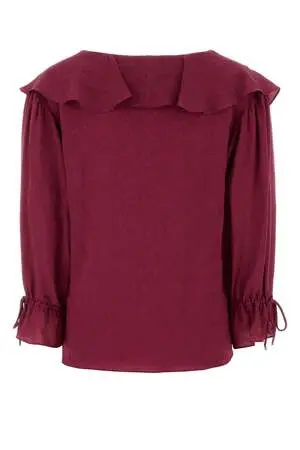 Chloé Tyrian Silk Blouse - Purple