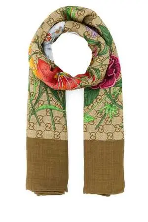 GUCCI Gucci Women Printed Wool Blend Foulard