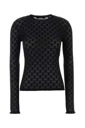 Gucci Gg Cotton Top - Black