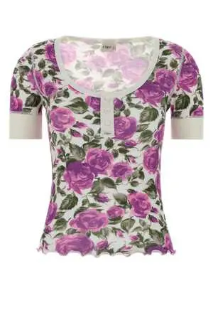 Chloé Printed Cotton T-shirt - Multicolor