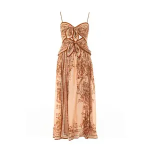 Zimmermann Aster Midi Dress - Pink