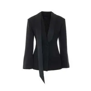 Attico Oversized Ribbon Shawl Lapel Blazer