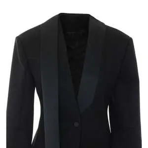 Attico Oversized Ribbon Shawl Lapel Blazer