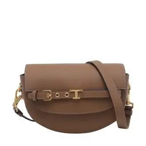 TOD'S Mini T Signature Crossbody Bag - Brown