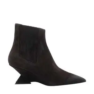 Attico Cheope Ankle Boots Sculptural Heel - Brown