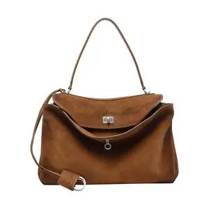 Balenciaga Medium Rodeo Suede Handbag - Cream