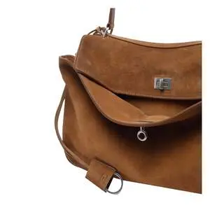 Balenciaga Medium Rodeo Suede Handbag - Cream