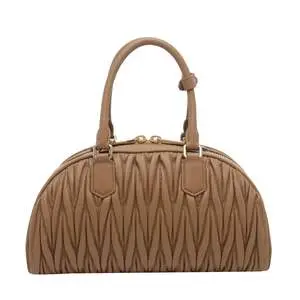 Miu Miu Arcadie Matelassé Shoulder Bag - Cream