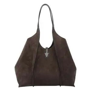 TOD'S Medium T-timeless Suede Shopping Bag - Brown