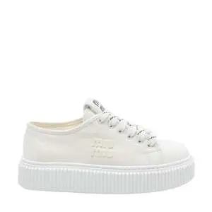 Miu Miu Logo Sneakers - White
