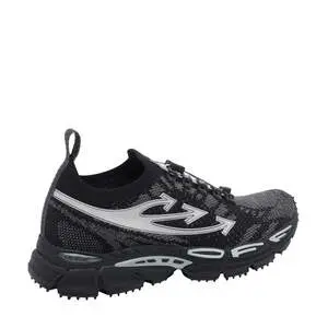 Off-White Be Right Back" Knit Lace-up Sneakers - Black