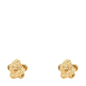 Bottega Veneta Flower Knot Earrings - Gold