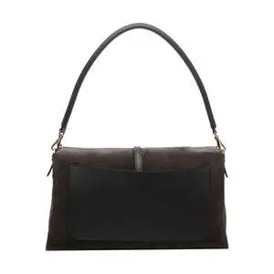 TOD'S Small Timeless Flap Suede Shoulder Bag - Brown