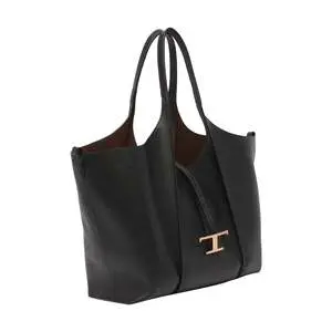 TOD'S Medium T Timeless Shopping Bag - Black