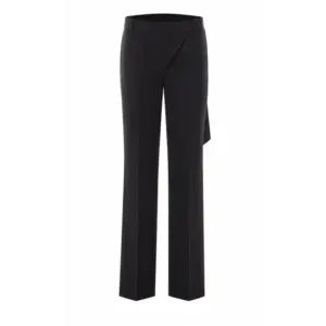 Attico Tuxedo Pants In Virgin Wool - Black
