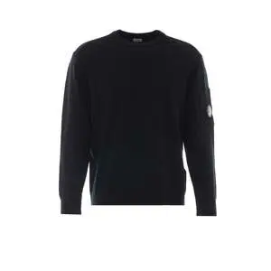 C.P. COMPANY Lens Extrafine Merino Wool Sweater - Black