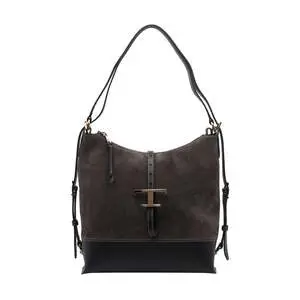 TOD'S TOD'S Small Suede Timeless Backpack And Shoulder Bag Brown