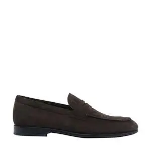 TOD'S Suede Slip-on Loafers - Brown