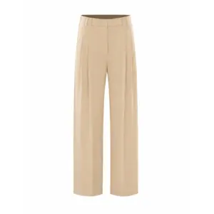 Brunello Cucinelli Pleated Front Trousers With Monile Detail - Cream