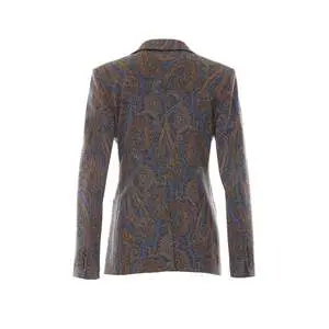 Etro Jacquard Single-breasted Jacket With Paisley Pattern