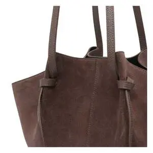 Yuzefi Suede Mochi Shoulder Bag - Brown