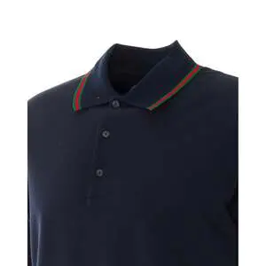 Gucci Piquet Polo With Web Detail