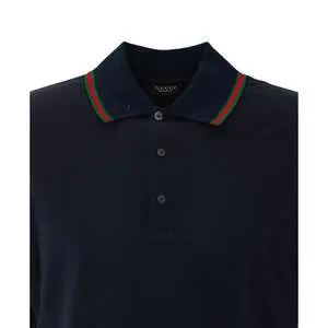 Gucci Piquet Polo With Web Detail