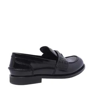 Miu Miu Calf Leather Logo Loafers