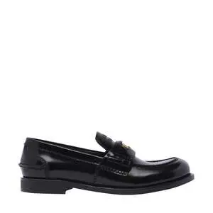Miu Miu Calf Leather Logo Loafers