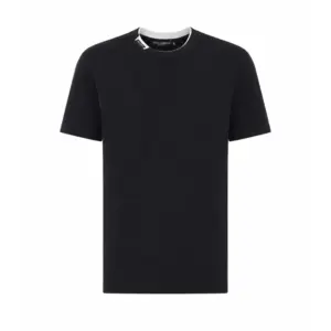 Dolce & Gabbana T-shirt With Logo On Neck - Blue