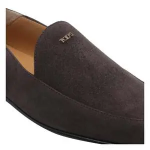 TOD'S Suede Sabot Loafers - Brown