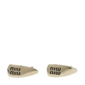 Miu Miu Logo Hair Clip - Gold
