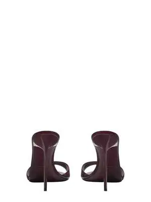 Paris Texas Lidia Mule 105 In Amarena Patent Leather - Red