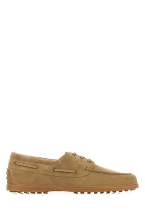 TOD'S Beige Suede Loafers - Brown