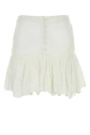 Isabel Marant Étoile Cotton Blend Daneen Mini Skirt - White