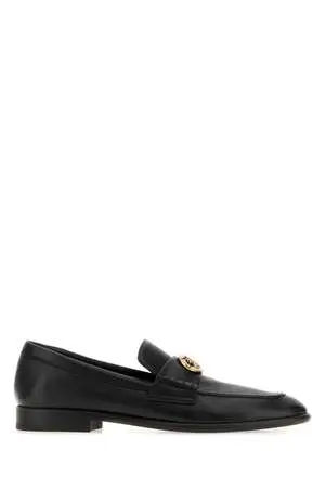 Burberry Leather Loafers With Horsebit Detailing - Black