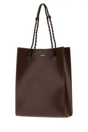 JIL SANDER Leather Tangle Shopping Bag - Brown