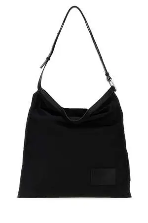 JIL SANDER Canvas Soft Rolled Shopping Bag - Black