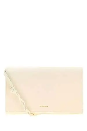 JIL SANDER Ivory Leather Tangle Wallet - White