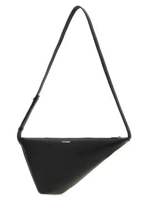 JIL SANDER Leather Triangle Crossbody Bag
