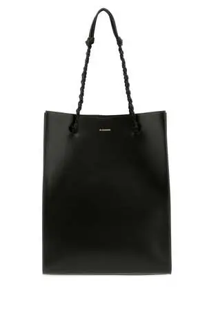 JIL SANDER Leather Tangle Shopping Bag - Black