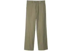 Burberry Straight Leg Cotton Pants - Beige