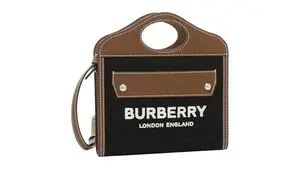 Burberry Two-tone Canvas And Leather Micro Bag