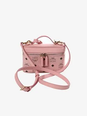 Mcm Aren Vi Leather Mix Crossbody Bag