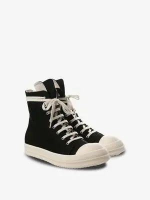 Rick Owens Round Toe Lace-up Sneakers