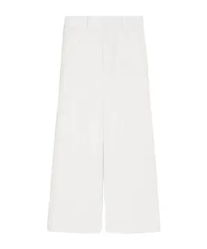 Celine Trousers In Cotton Twill - Off White