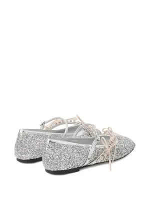 JIMMY CHOO Loli Ballet Flats - Gray