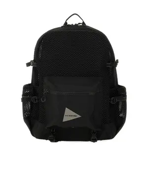 AND WANDER Mesh Patchwork Backpack - Black