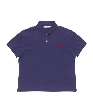 Acne Studios Logo Polo T-shirt Navy